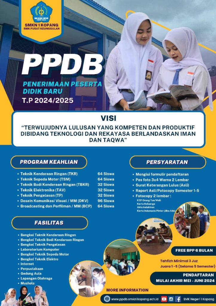 PPDB SMKN 1 KOPANG – Pendaftaran Siswa Baru 2024